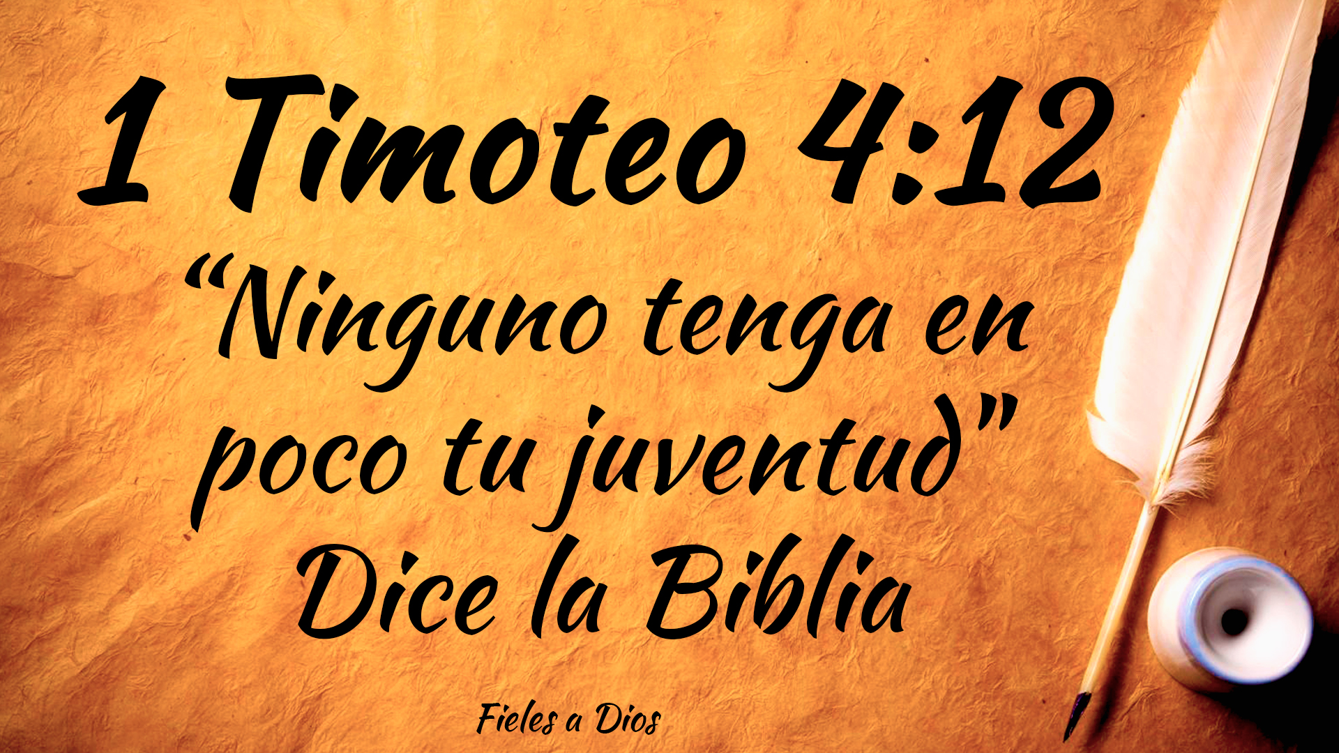 Timoteo 4:12 - "Ninguno Tenga en poco tu Juventud" Dice la Biblia ...