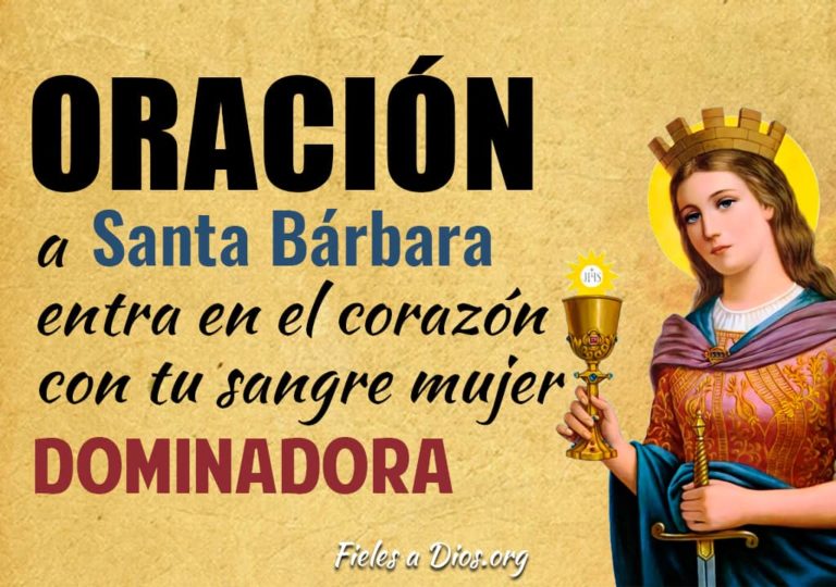 Oración a Santa Bárbara Entra en el Corazón con tu Sangre Mujer ...
