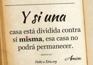 Versículo de la Biblia "Una Casa Dividida" ¡Versículo Importantísimo ...